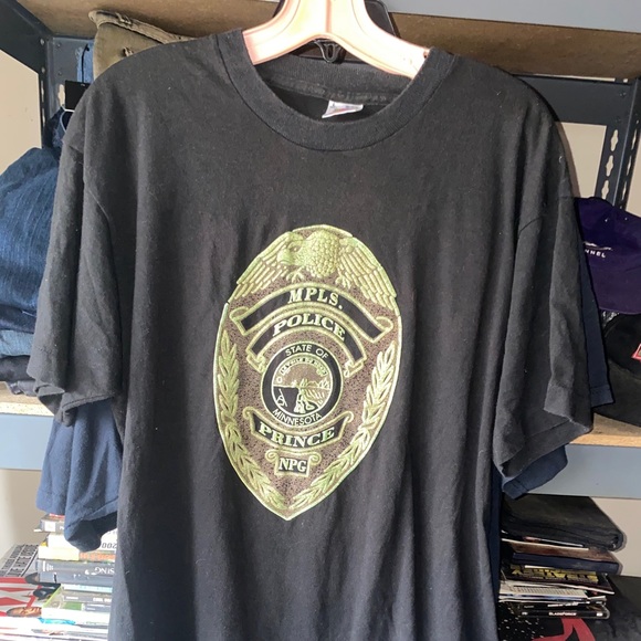 Shirts | Prince Mpls Police Tshirt Npg Used Size Large | Poshmark